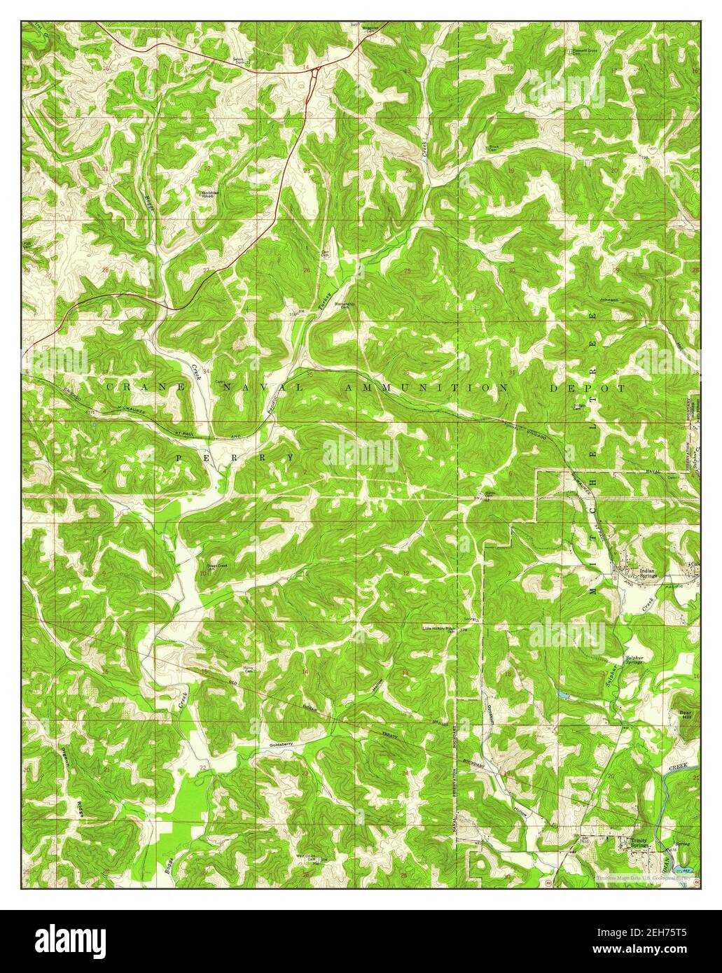 Indian Springs, Indiana, map 1956, 1:24000, United States of America by ...