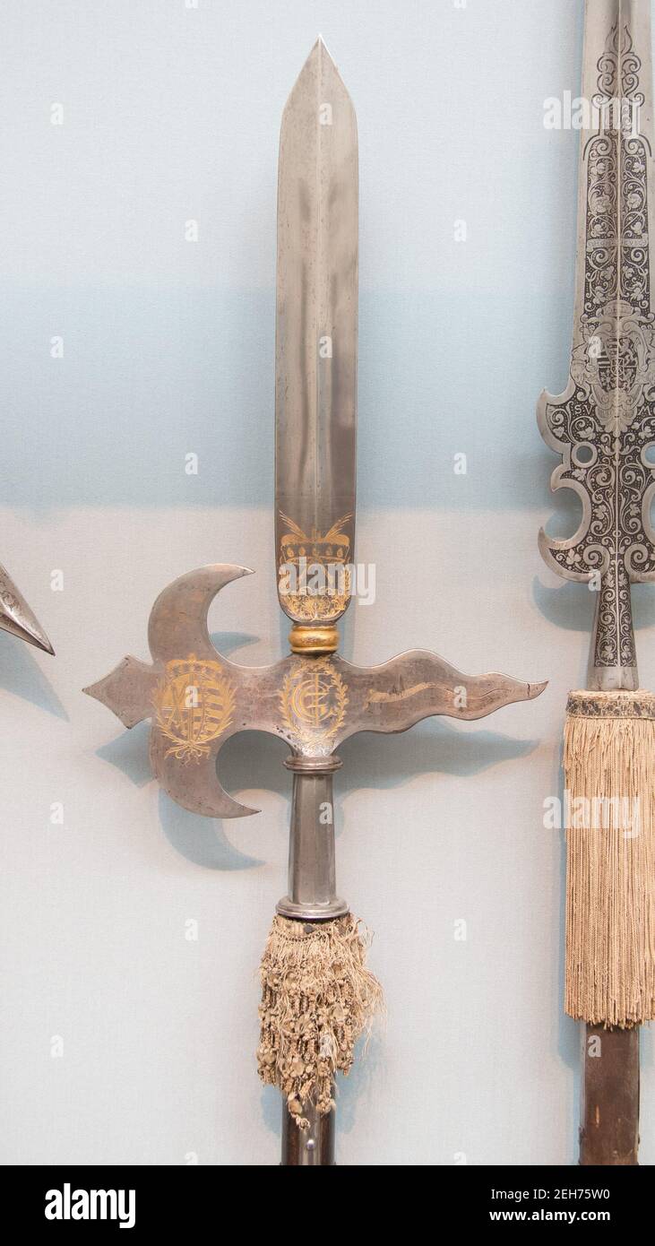 Halberd of the Swiss Guard of Johann Georg II of Saxony (reigned 1656 ...
