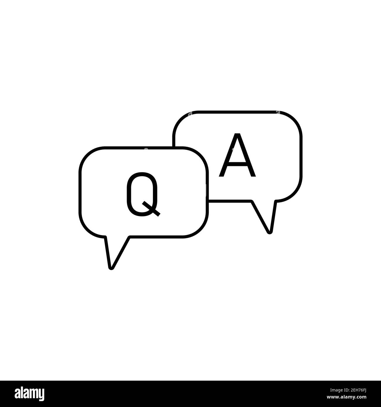 Questions and answers speech bubble icon. Faq chat symbol Stock Vector ...