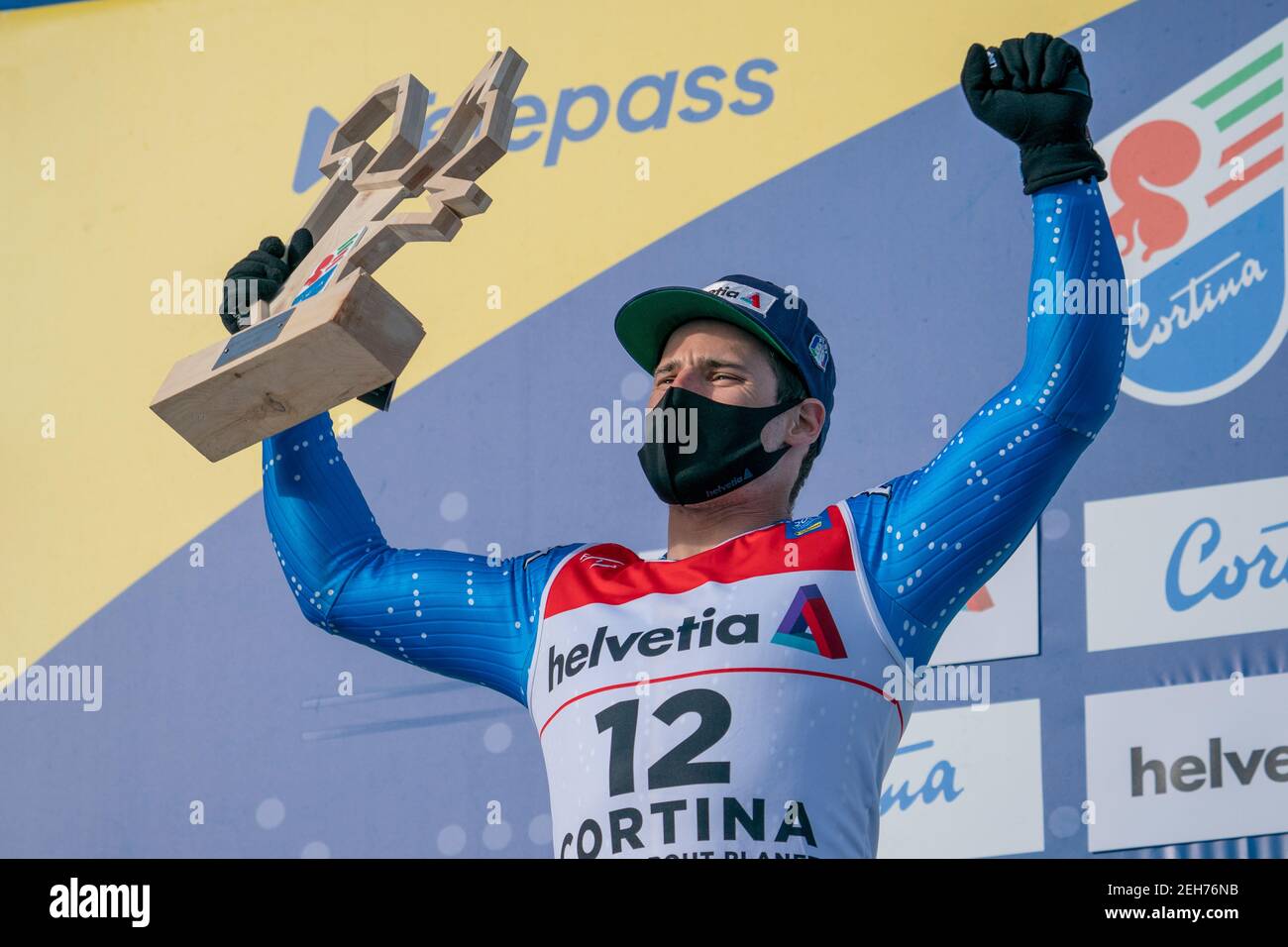 Cortina d'Ampezzo, Italy 19 February 2021: DE ALIPRANDINI Luca (ITA ...
