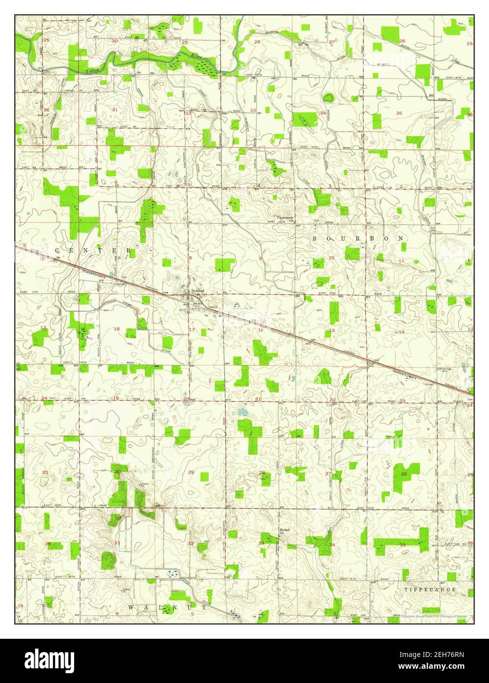 Inwood, Indiana, map 1957, 1:24000, United States of America by ...