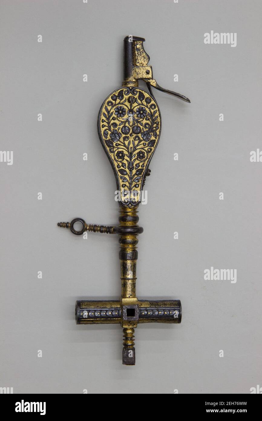 Wheellock Spanner with Priming Flask and Screwdriver, German, Munich ...