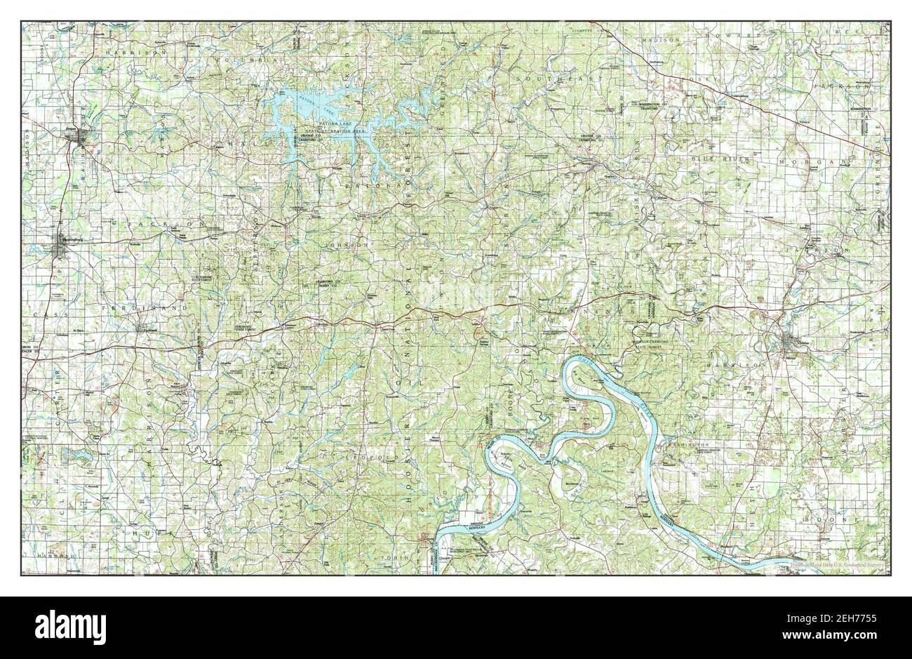 Jasper, Indiana, map 1994, 1:100000, United States of America by ...