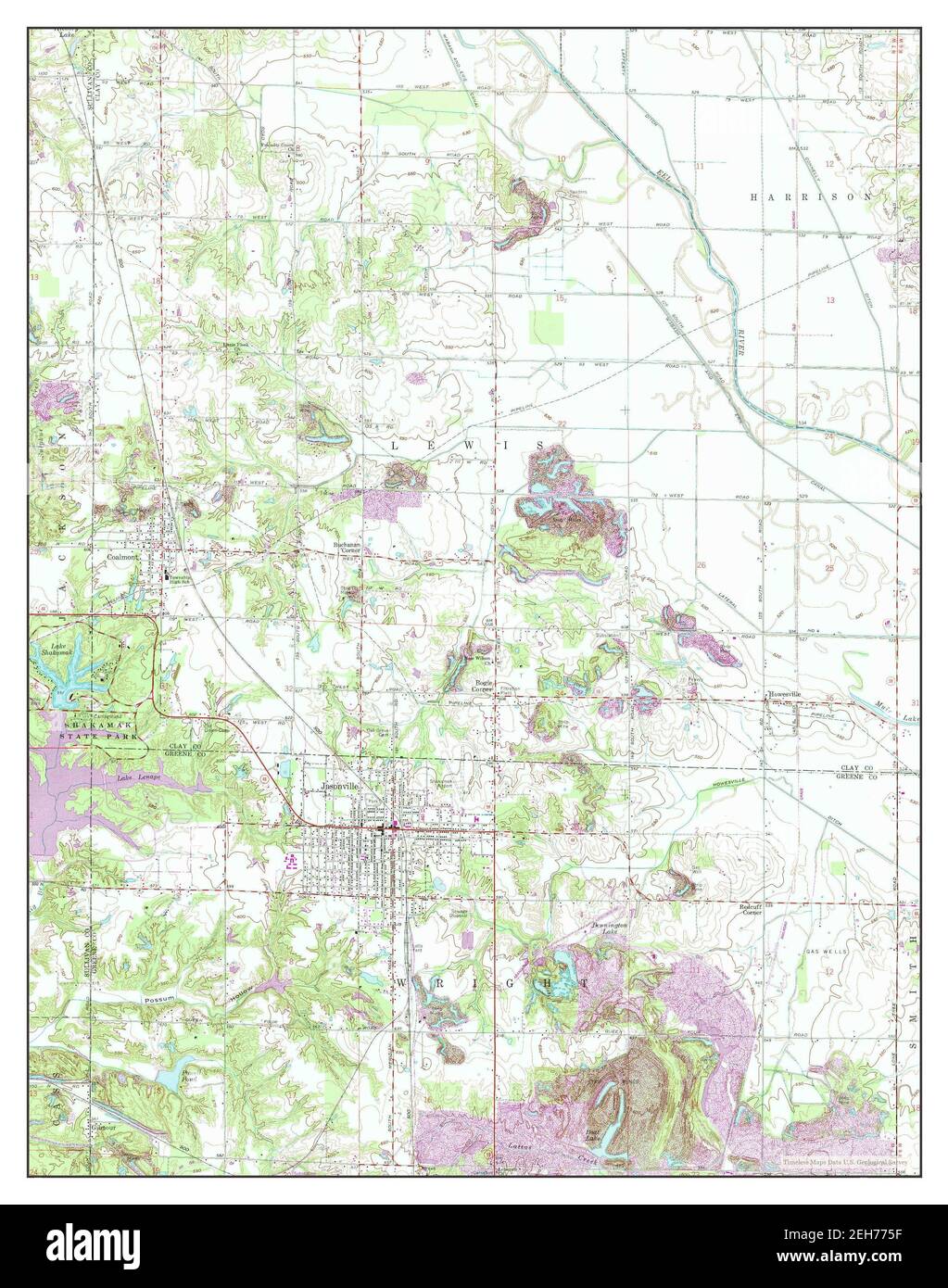 Map of jasonville Cut Out Stock Images & Pictures - Alamy