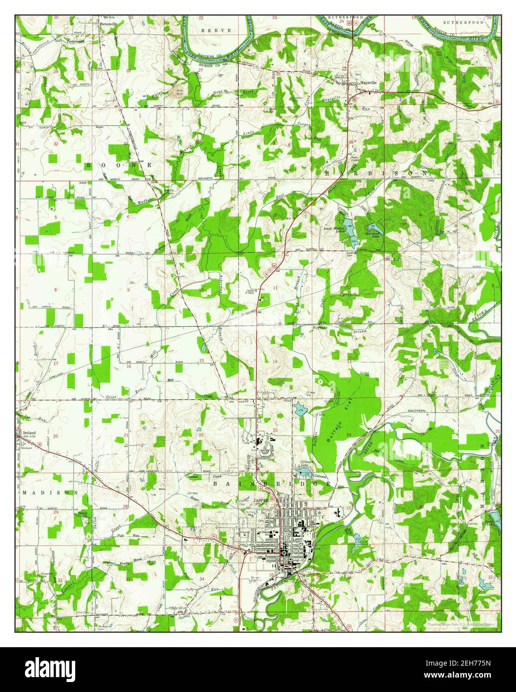 Jasper, Indiana, map 1960, 1:24000, United States of America by ...