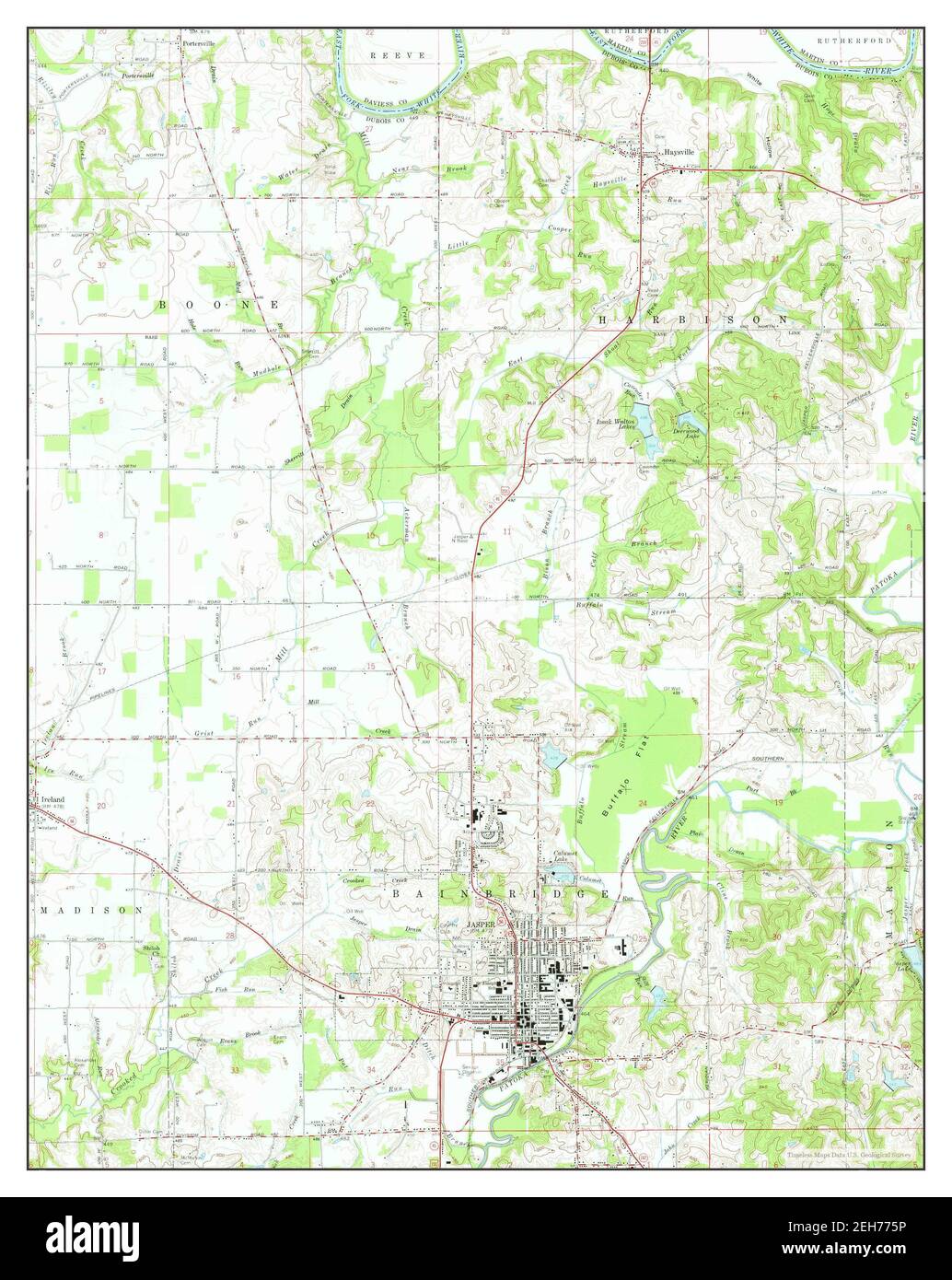 Jasper, Indiana, map 1960, 1:24000, United States of America by ...