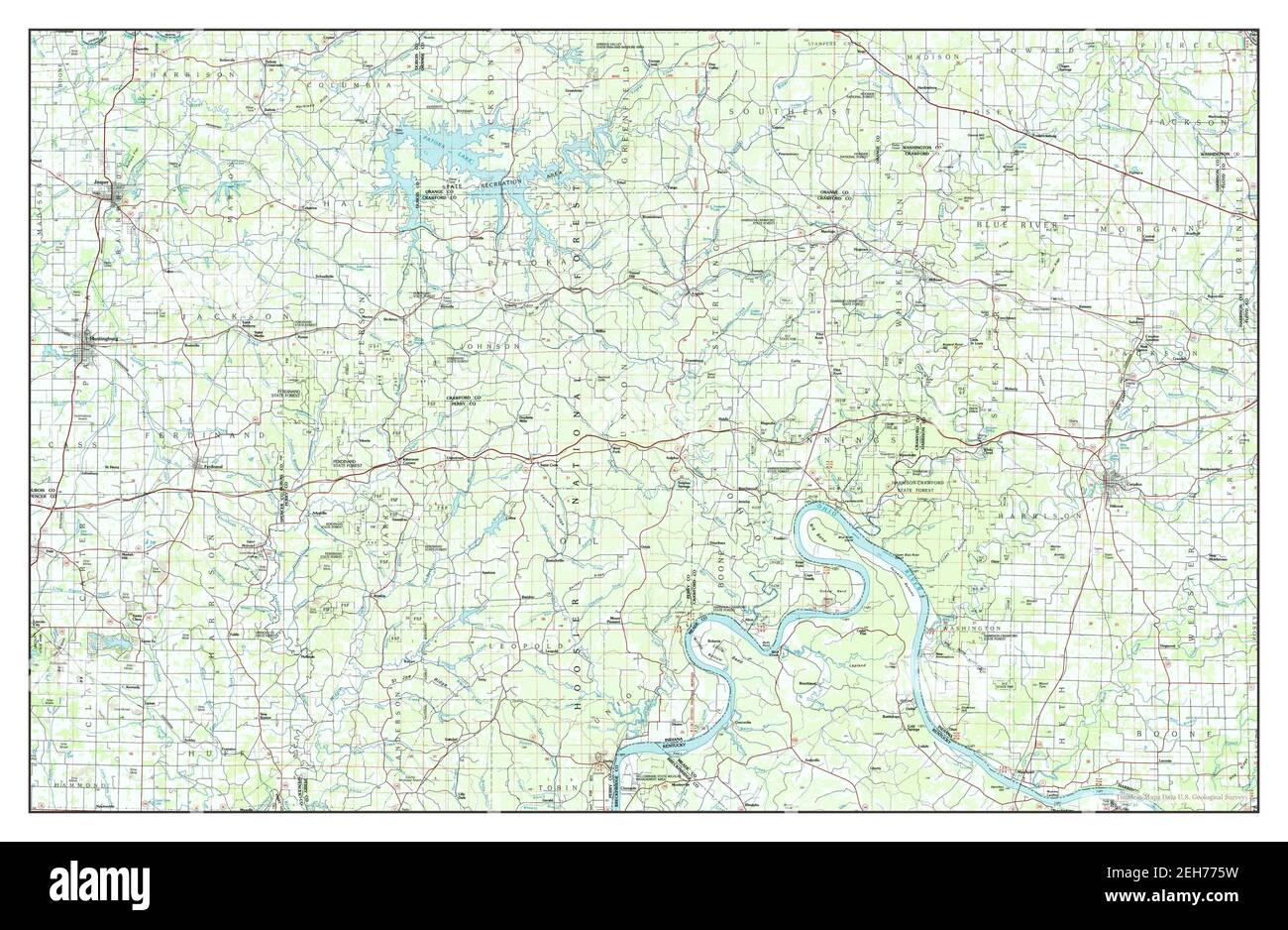 Jasper Indiana Map Cut Out Stock Images & Pictures - Alamy