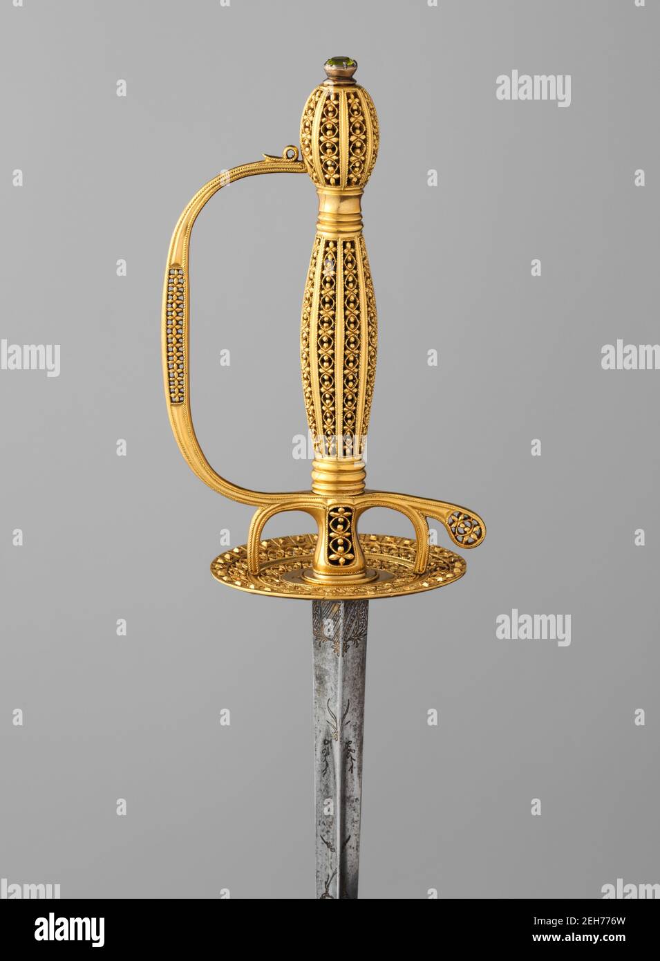 Smallsword with Scabbard, hilt and scabbard, probably Spanish; blade ...