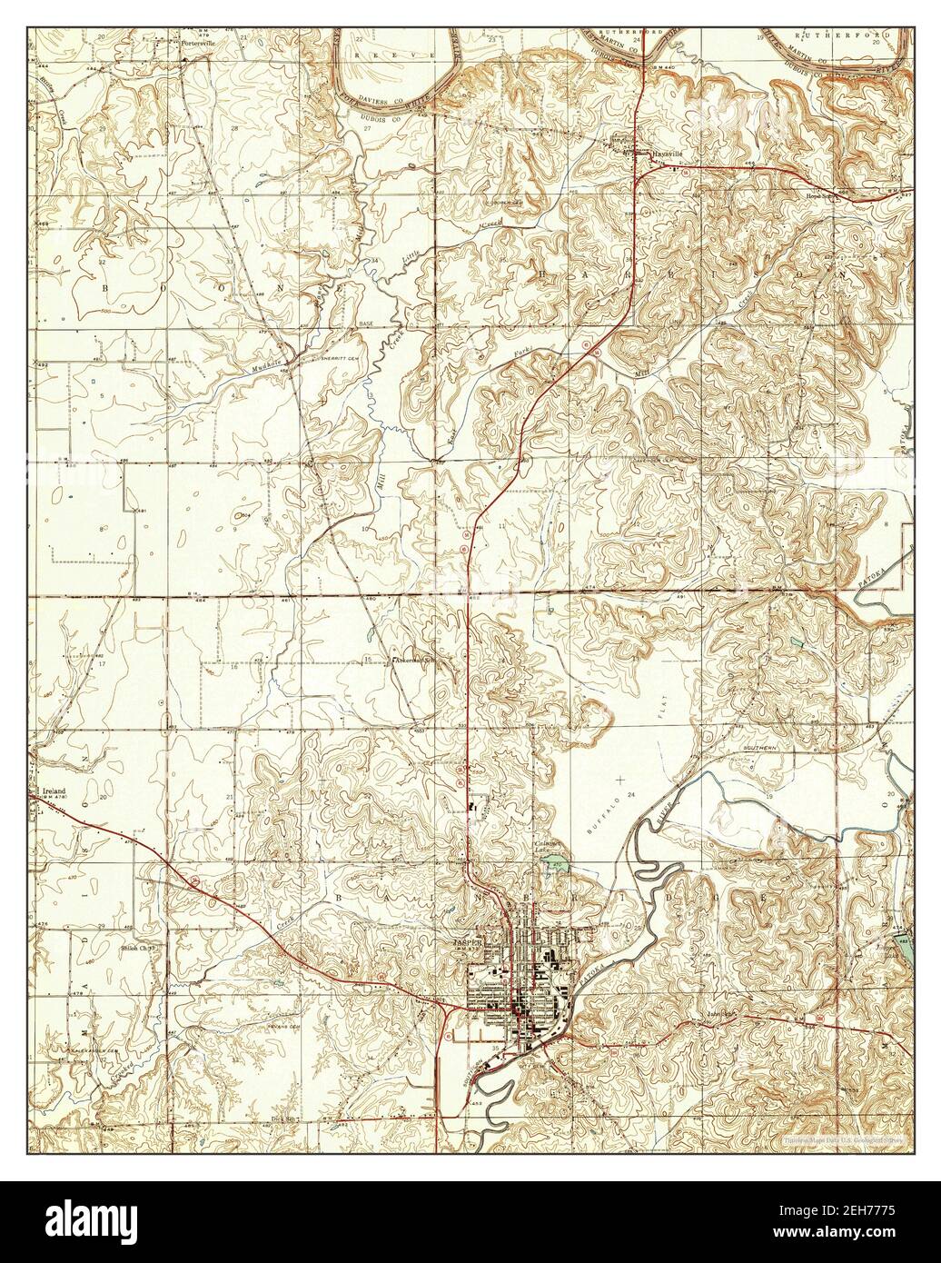 Jasper, Indiana, map 1946, 1:24000, United States of America by ...