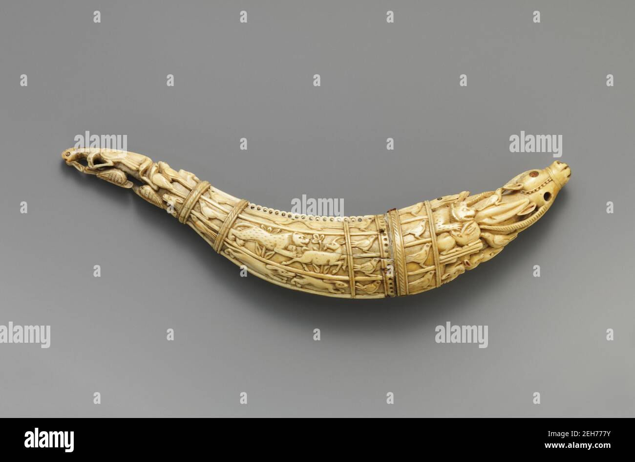 Priming Flask, Indian, probably Deccan, mid-17th century Stock Photo ...