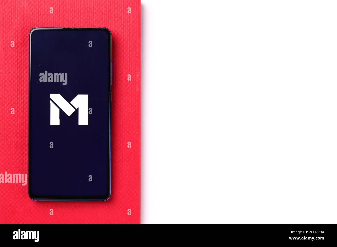 Assam, india - February 19, 2021 : M1 Finance logo on phone screen ...