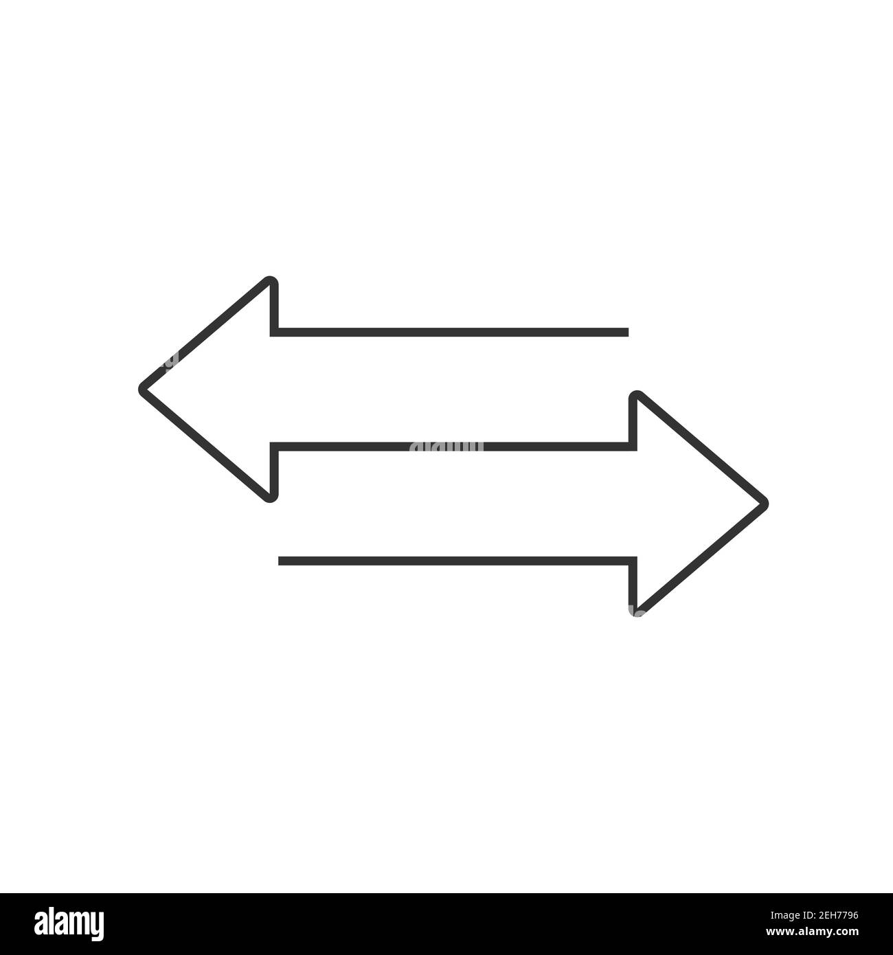 Two opposite arrows icon. Transfer vector sign Stock Vector Image & Art - Alamy