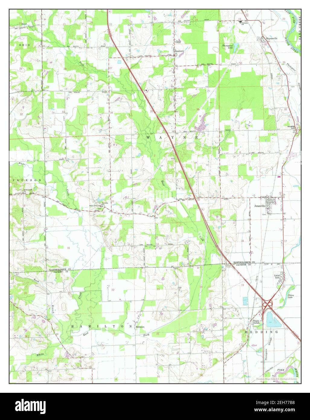 Map of jonesville hi-res stock photography and images - Alamy