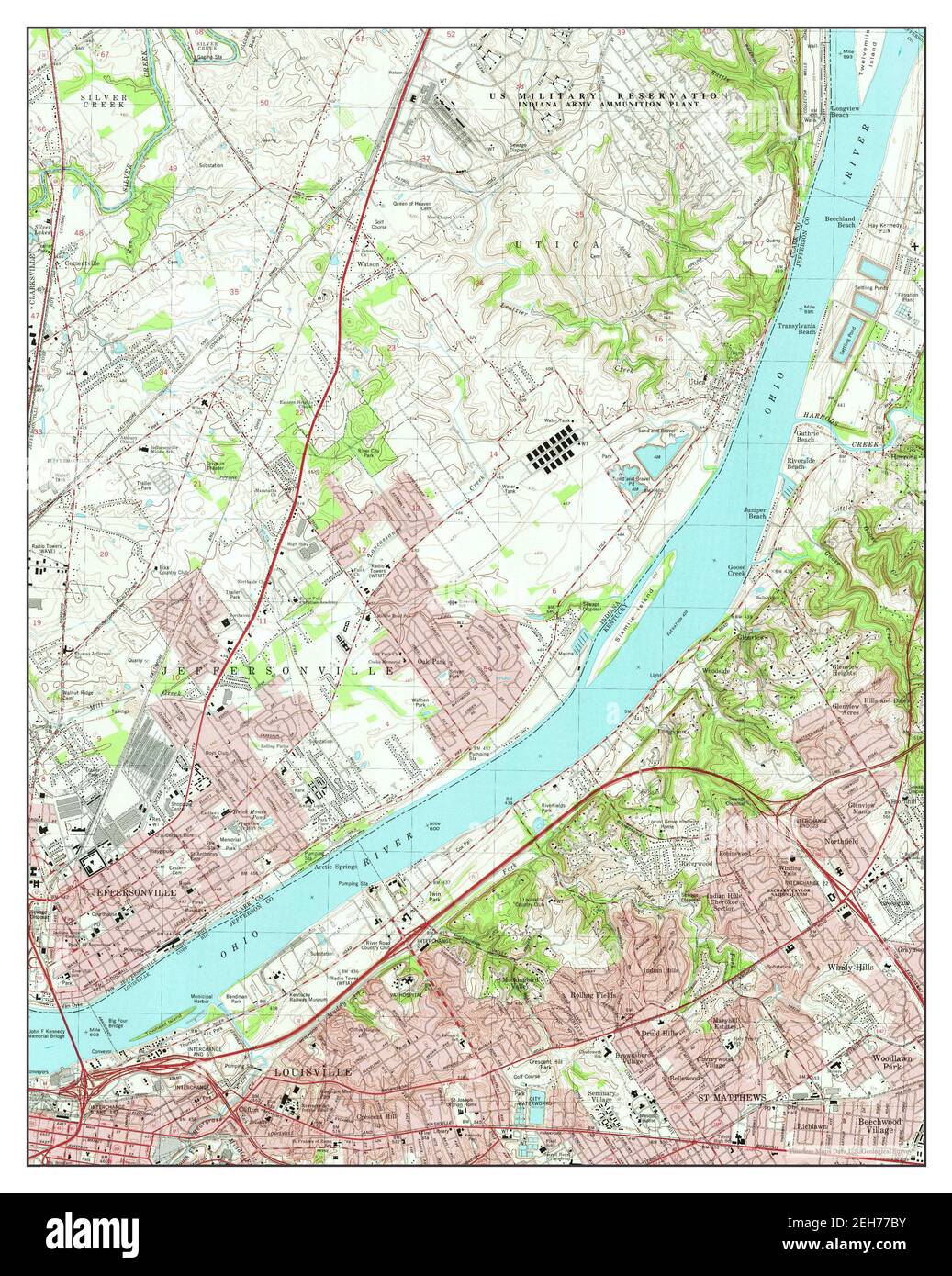 Jeffersonville, Indiana, map 1982, 1:24000, United States of America by ...