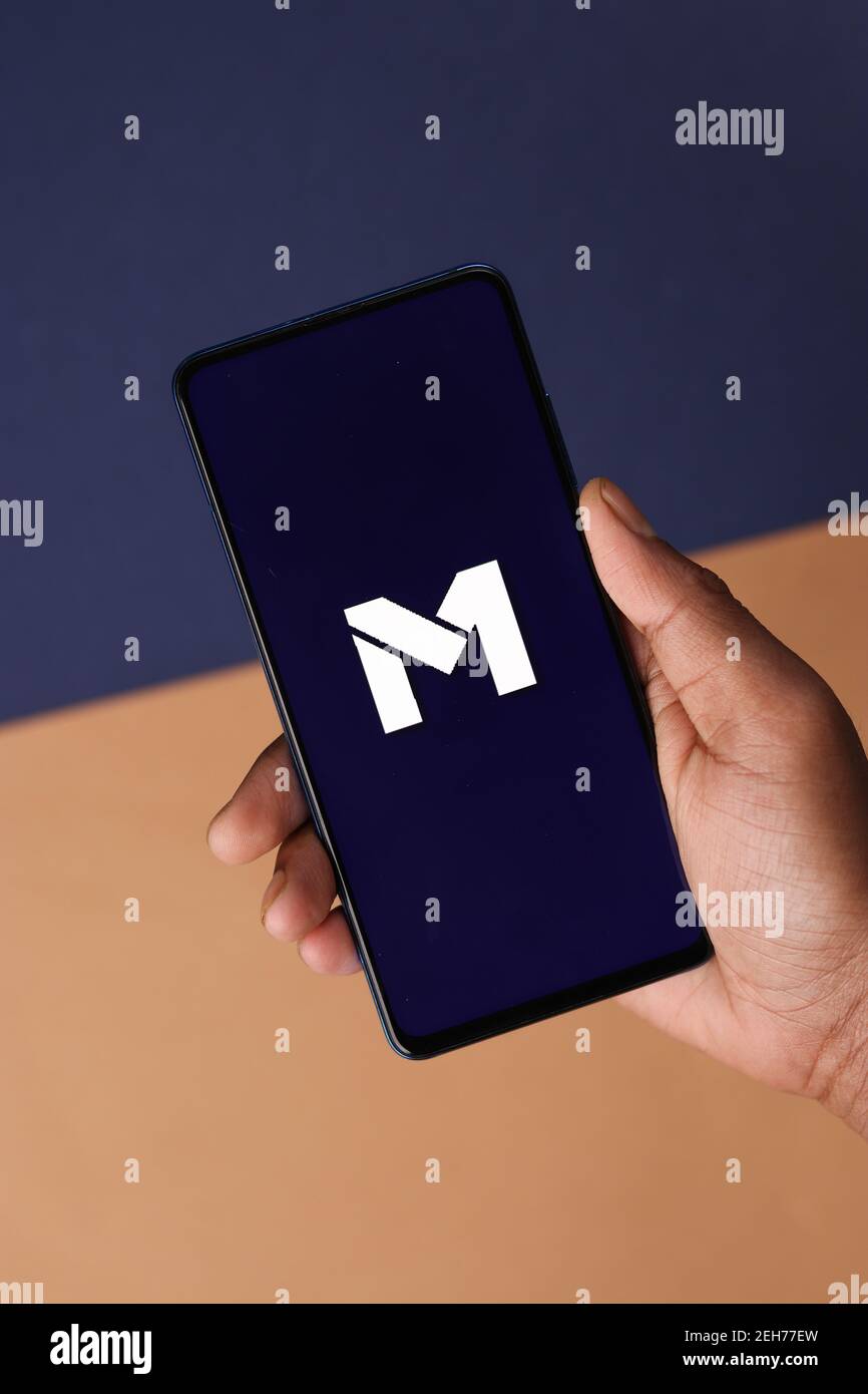 Assam, india - February 19, 2021 : M1 Finance logo on phone screen ...