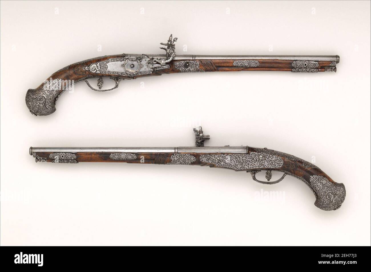 Pair of Wheellock Pistols, Italian, Brescia, mid-17th century Stock ...