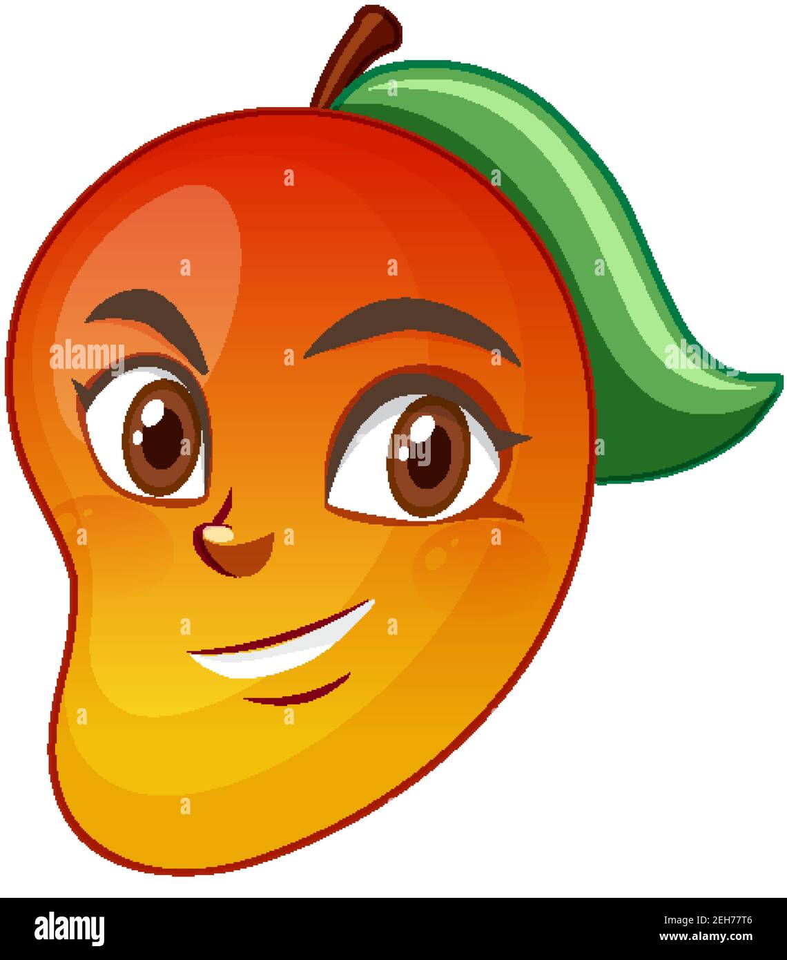 Mango cartoon character with facial expression illustration Stock ...