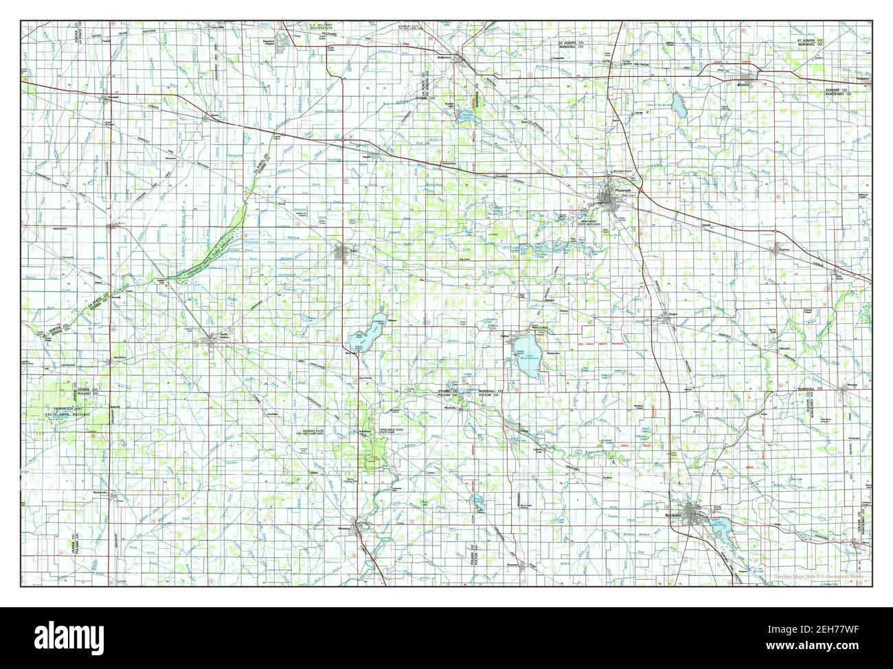 Knox, Indiana, map 1984, 1:100000, United States of America by Timeless ...