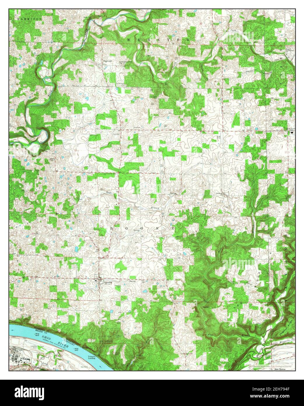 Laconia, Indiana, map 1966, 1:24000, United States of America by ...