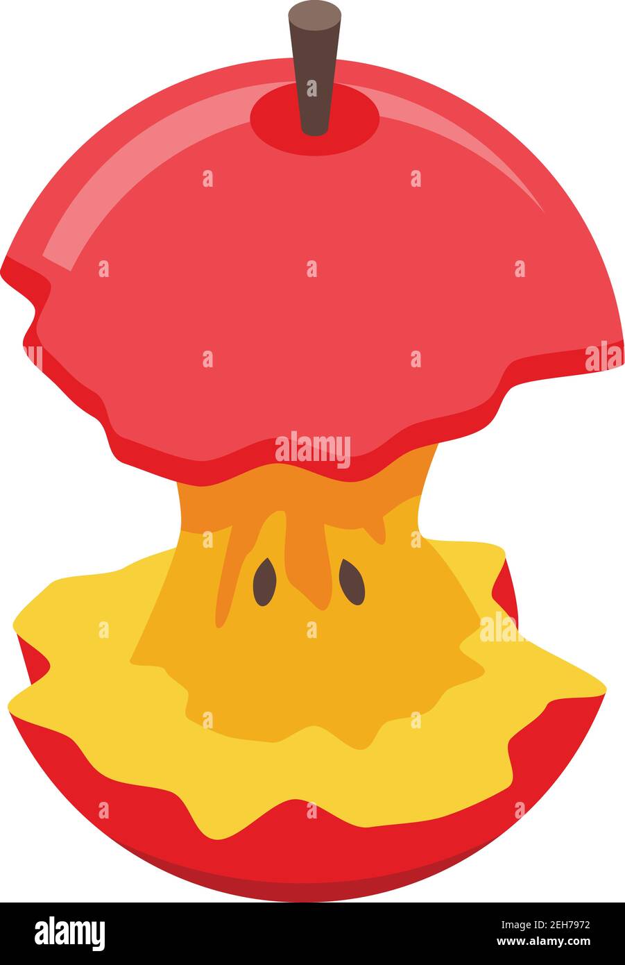 Apple core icon. Isometric of apple core vector icon for web design ...