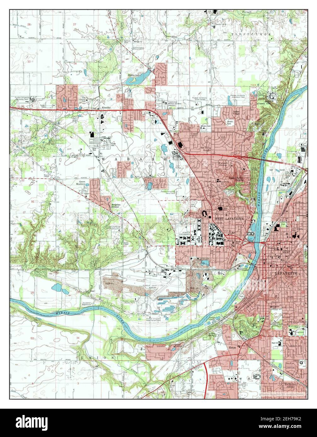 Map of west lafayette hi-res stock photography and images - Alamy