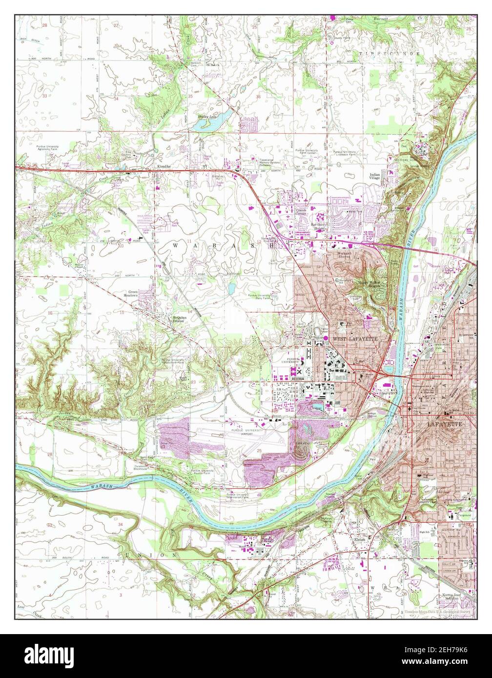 West lafayette map hi-res stock photography and images - Alamy