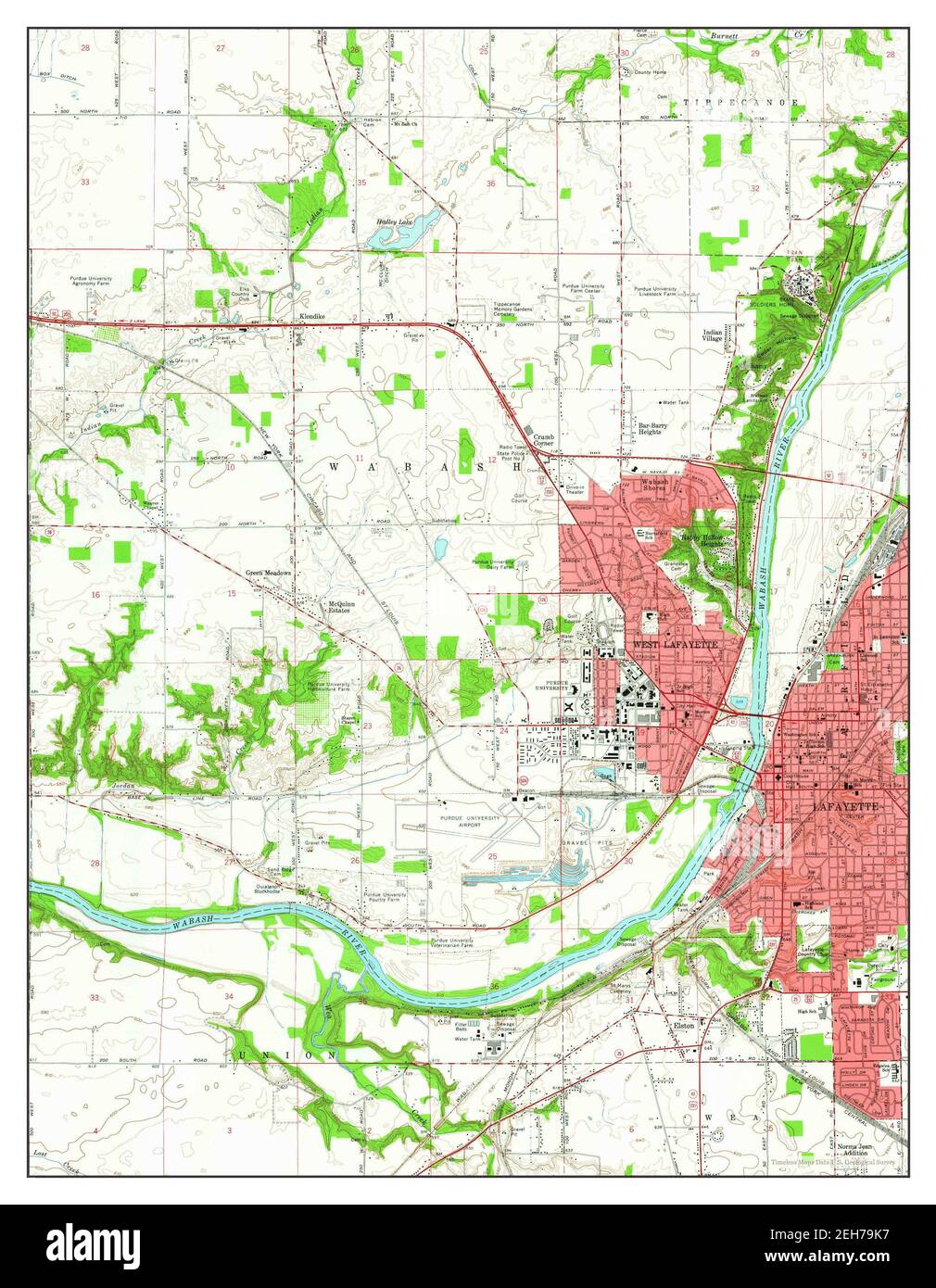 Map of west lafayette hi-res stock photography and images - Alamy