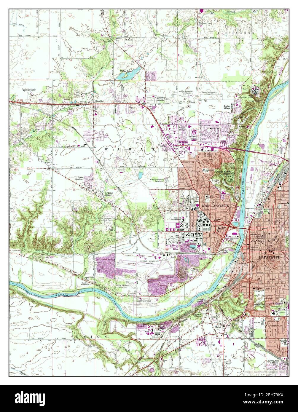 Map of west lafayette hi-res stock photography and images - Alamy
