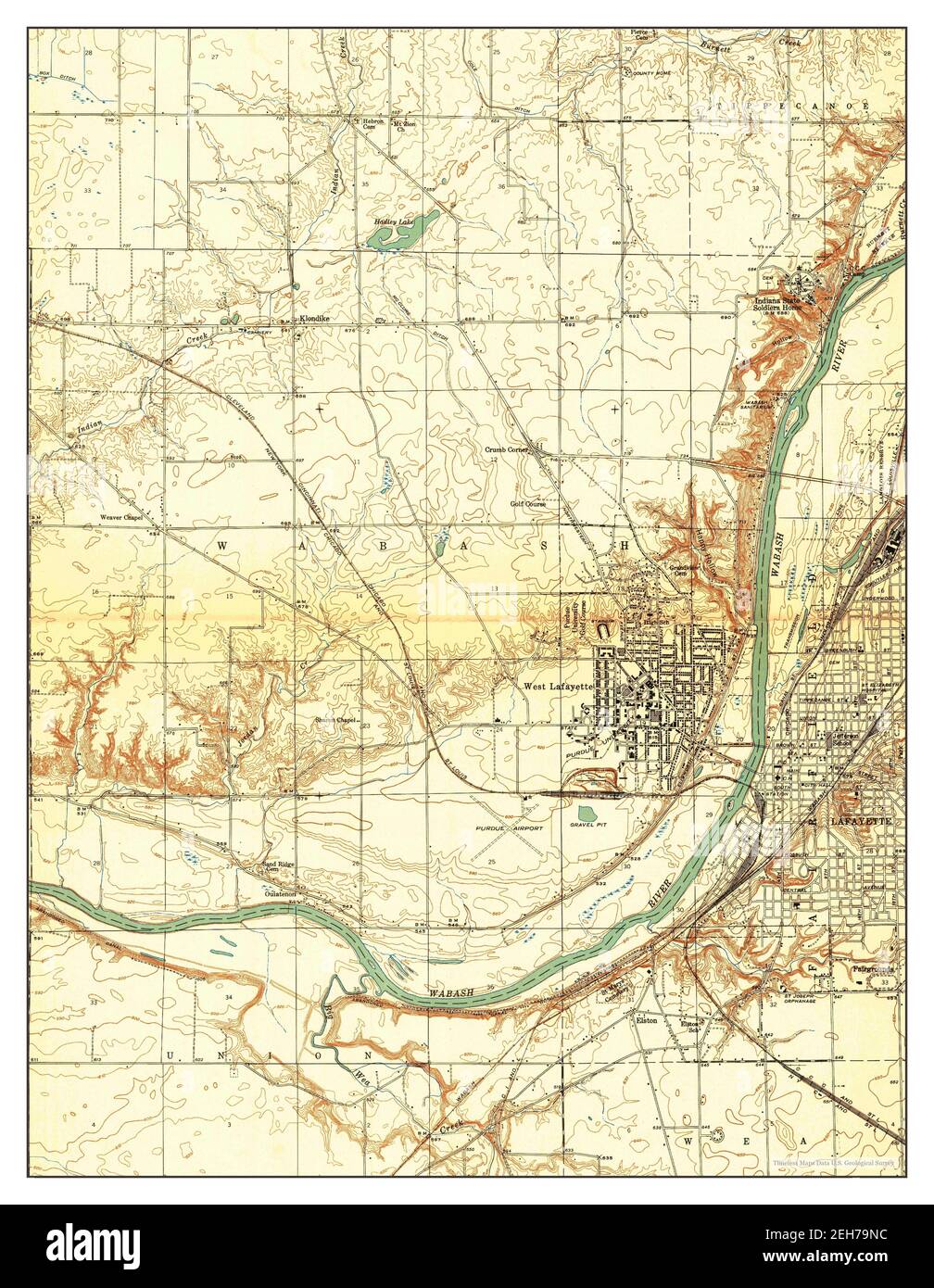 Lafayette, Indiana, map 1941, 1:24000, United States of America by ...