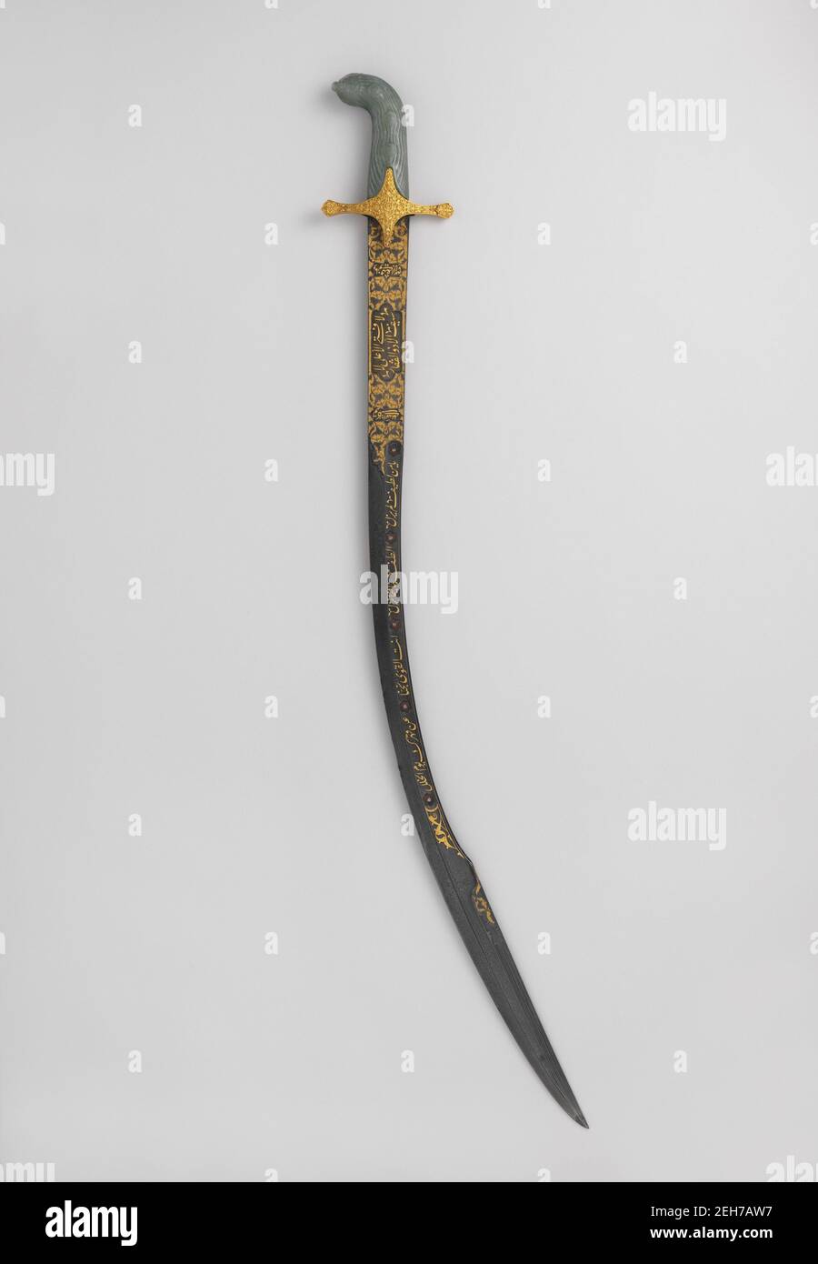 Saber, Turkish, Grip and guard, second half of the 17th century; blade ...
