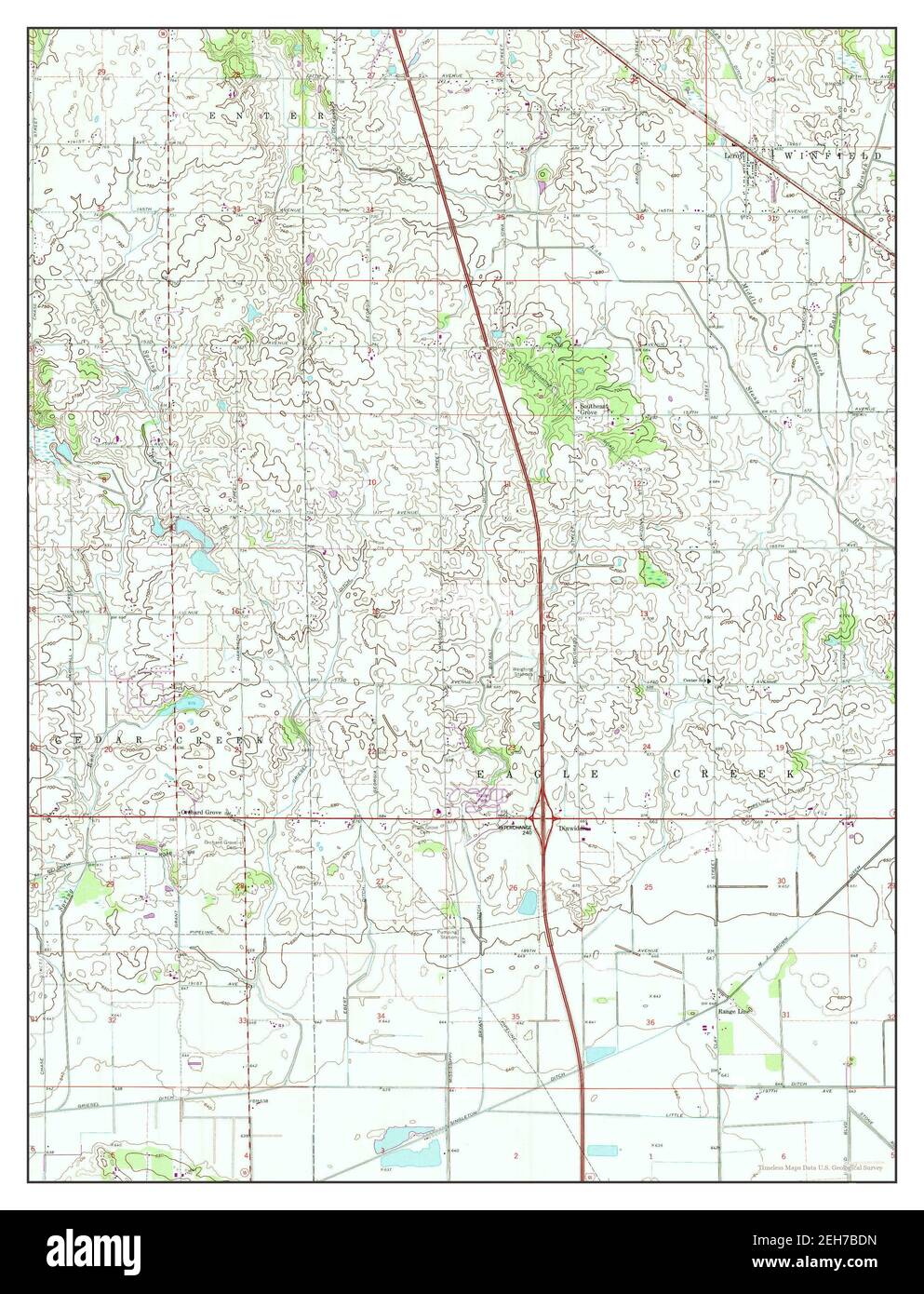 Leroy, Indiana, map 1969, 1:24000, United States of America by Timeless ...
