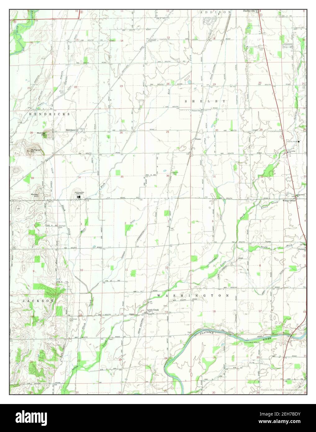 Lewis Creek, Indiana, map 1968, 1:24000, United States of America by ...