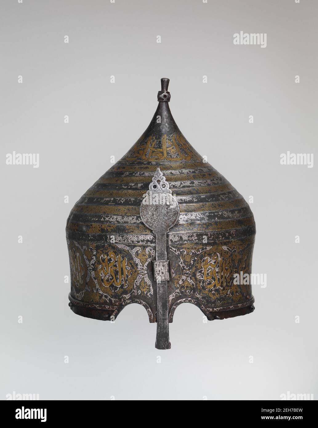 Turban Helmet, Western Iranian, in the style of Turkman armour, late ...