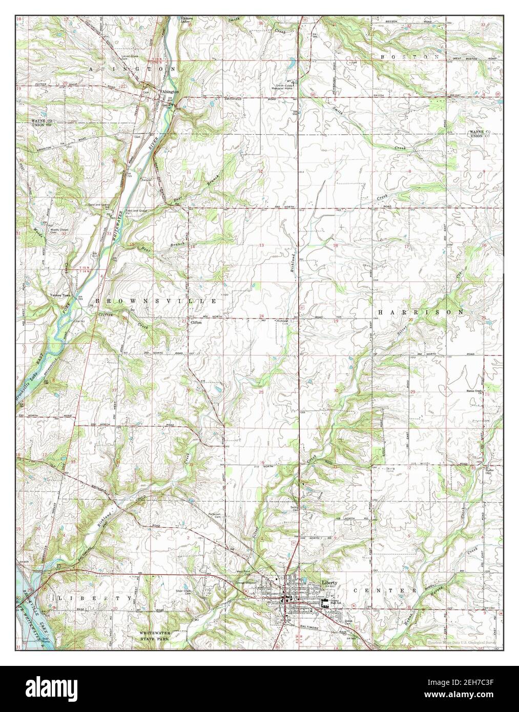 Liberty, Indiana, map 1974, 1:24000, United States of America by ...