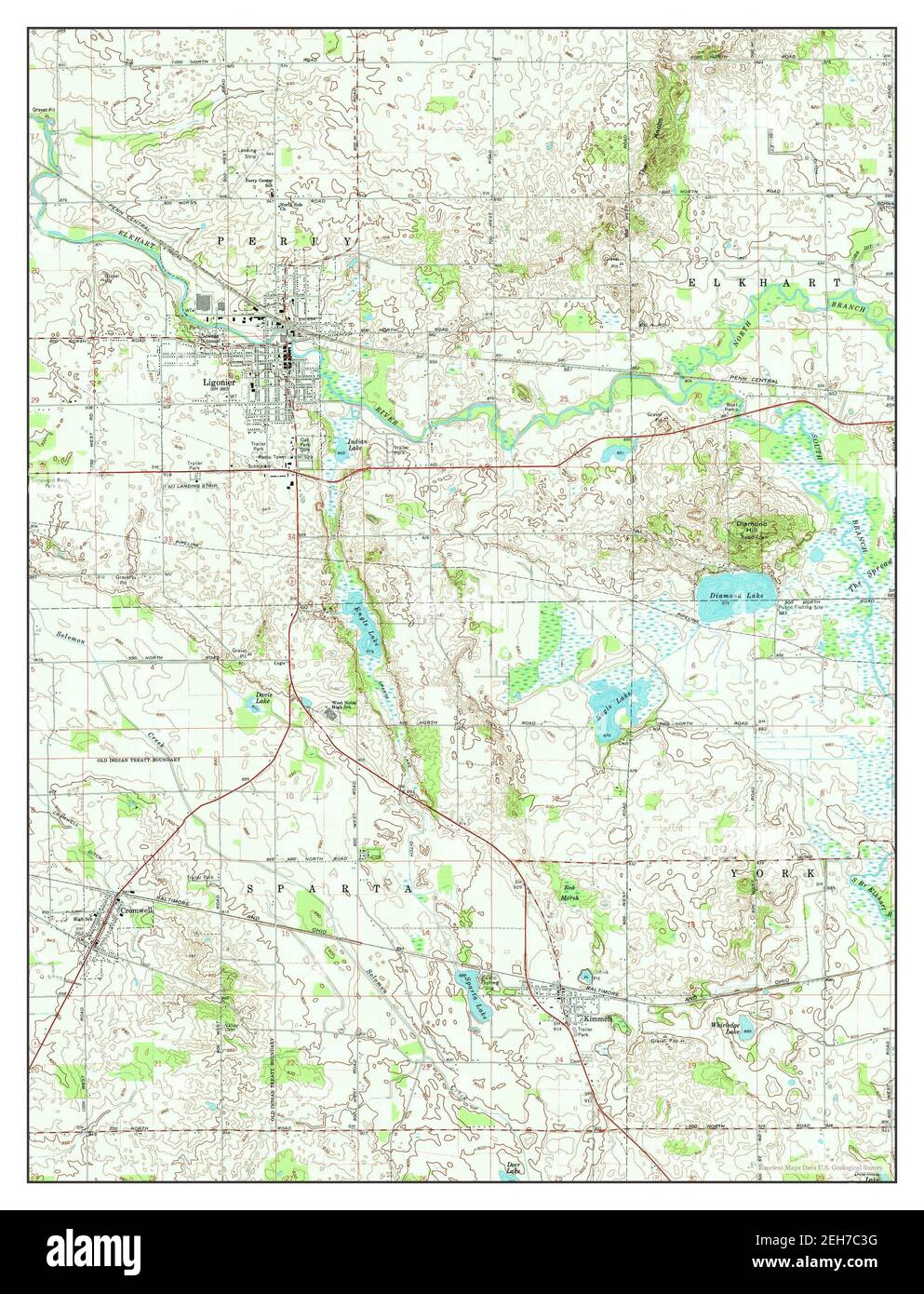 Map of ligonier hi-res stock photography and images - Alamy