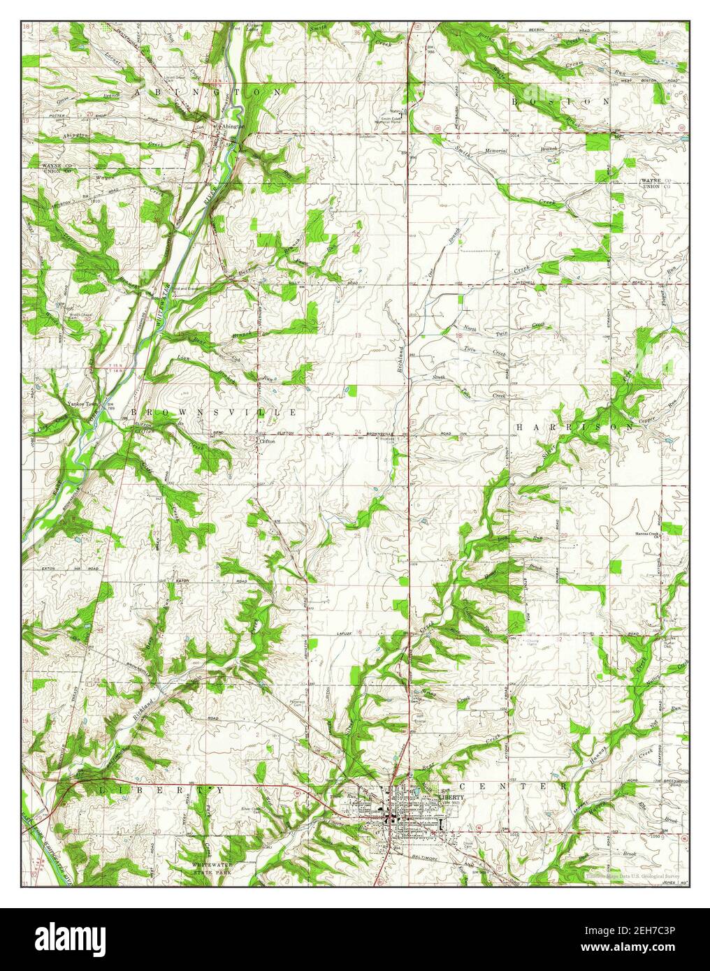 Liberty, Indiana, map 1960, 1:24000, United States of America by ...