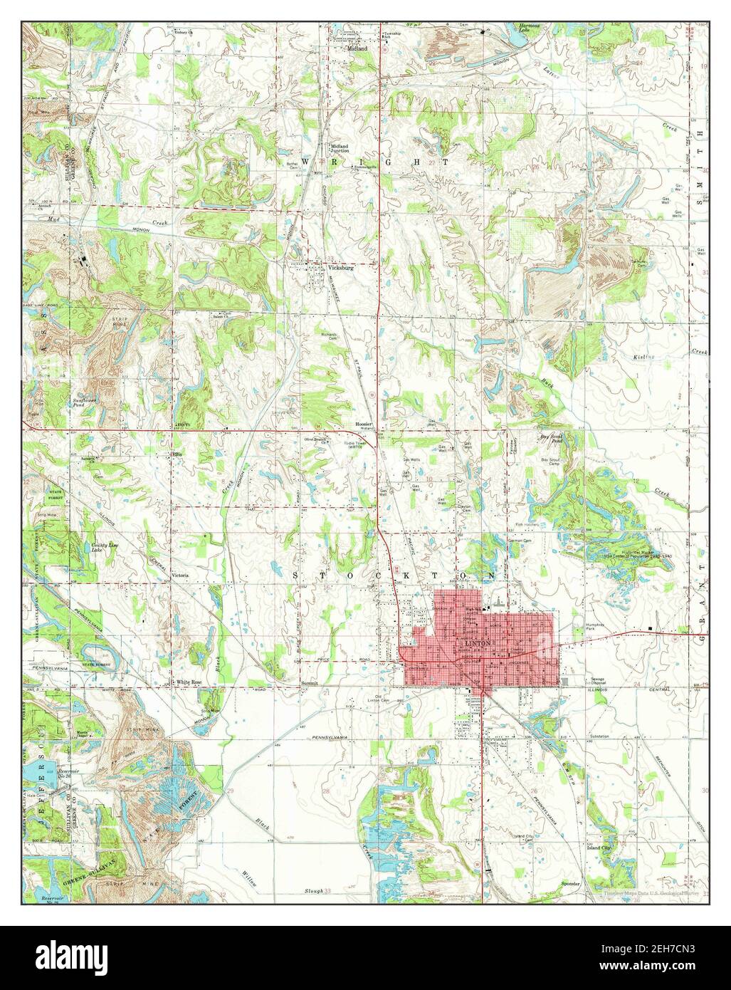 Linton, Indiana, map 1963, 1:24000, United States of America by ...