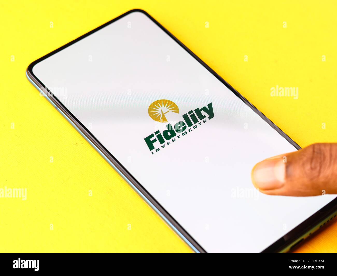 Assam, india - February 19, 2021 : Fidelity Investments logo on phone ...