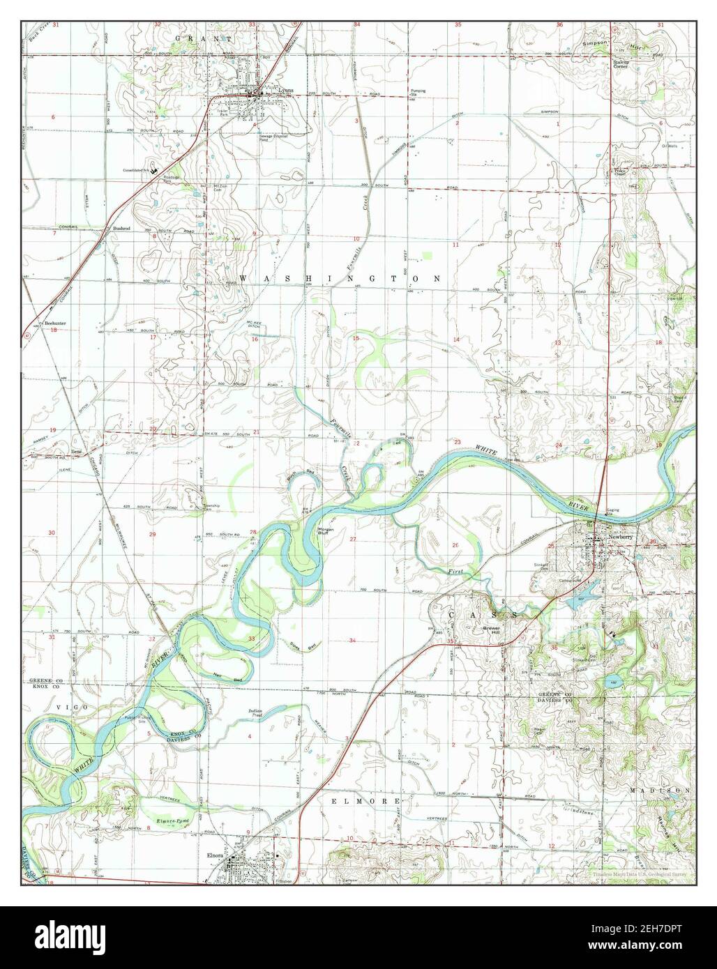 Lyons, Indiana, map 1978, 1:24000, United States of America by Timeless ...
