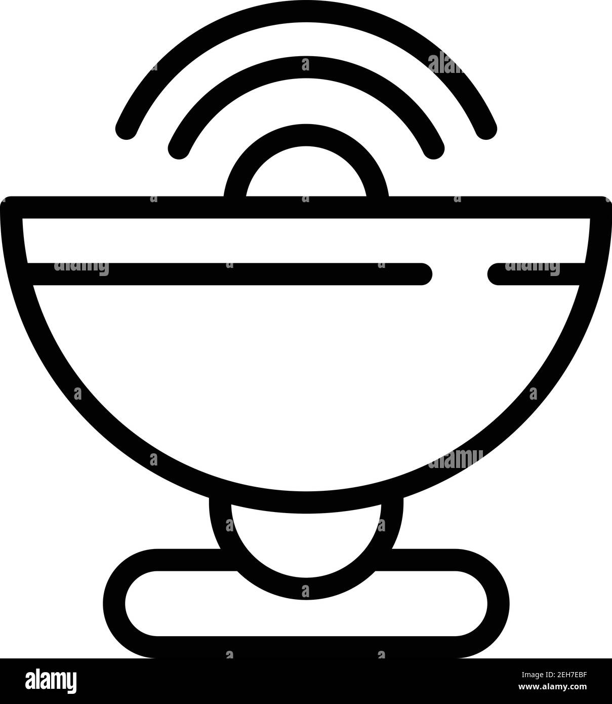 Satellite tv icon. Outline satellite tv vector icon for web design ...