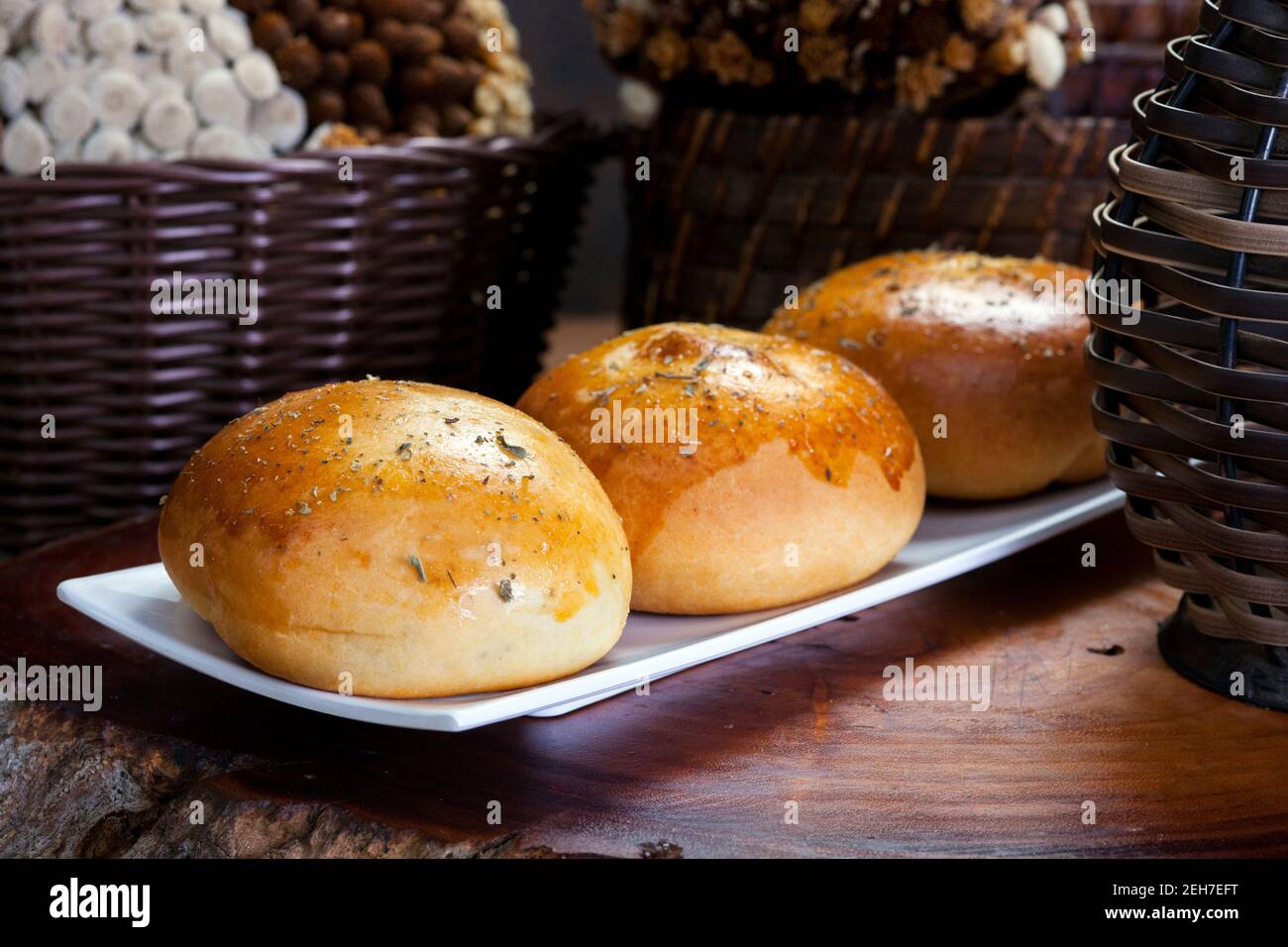 round sweet bread baked food Stock Photo - Alamy