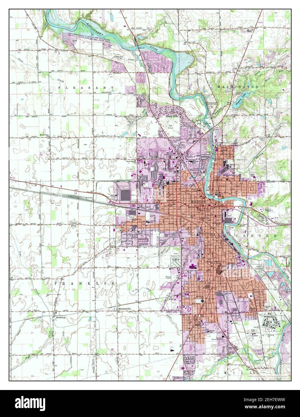 Marion, Indiana, map 1992, 1:24000, United States of America by ...
