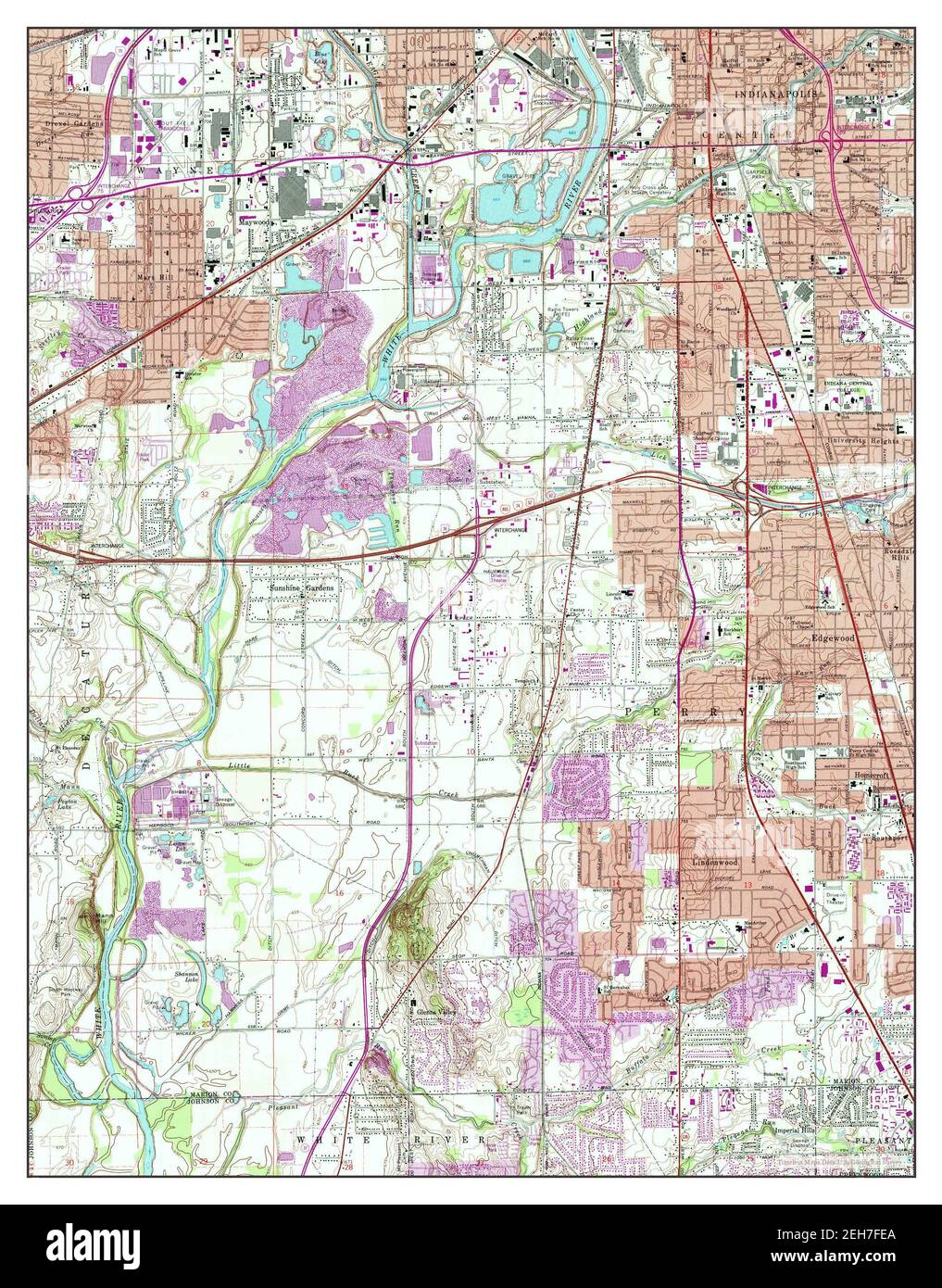 Maywood, Indiana, map 1967, 1:24000, United States of America by ...