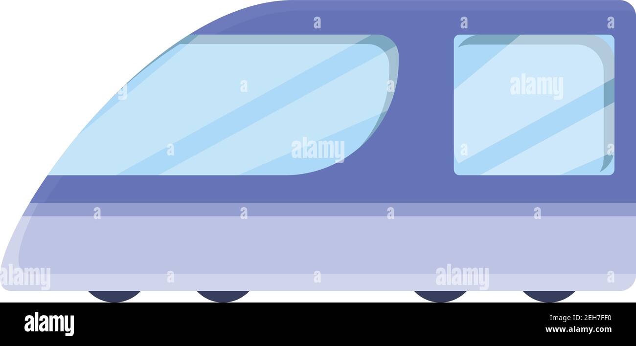 Blue subway car icon. Cartoon of blue subway car vector icon for web ...