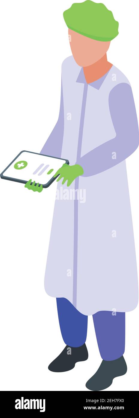 Laboratory worker icon. Isometric of laboratory worker vector icon for ...