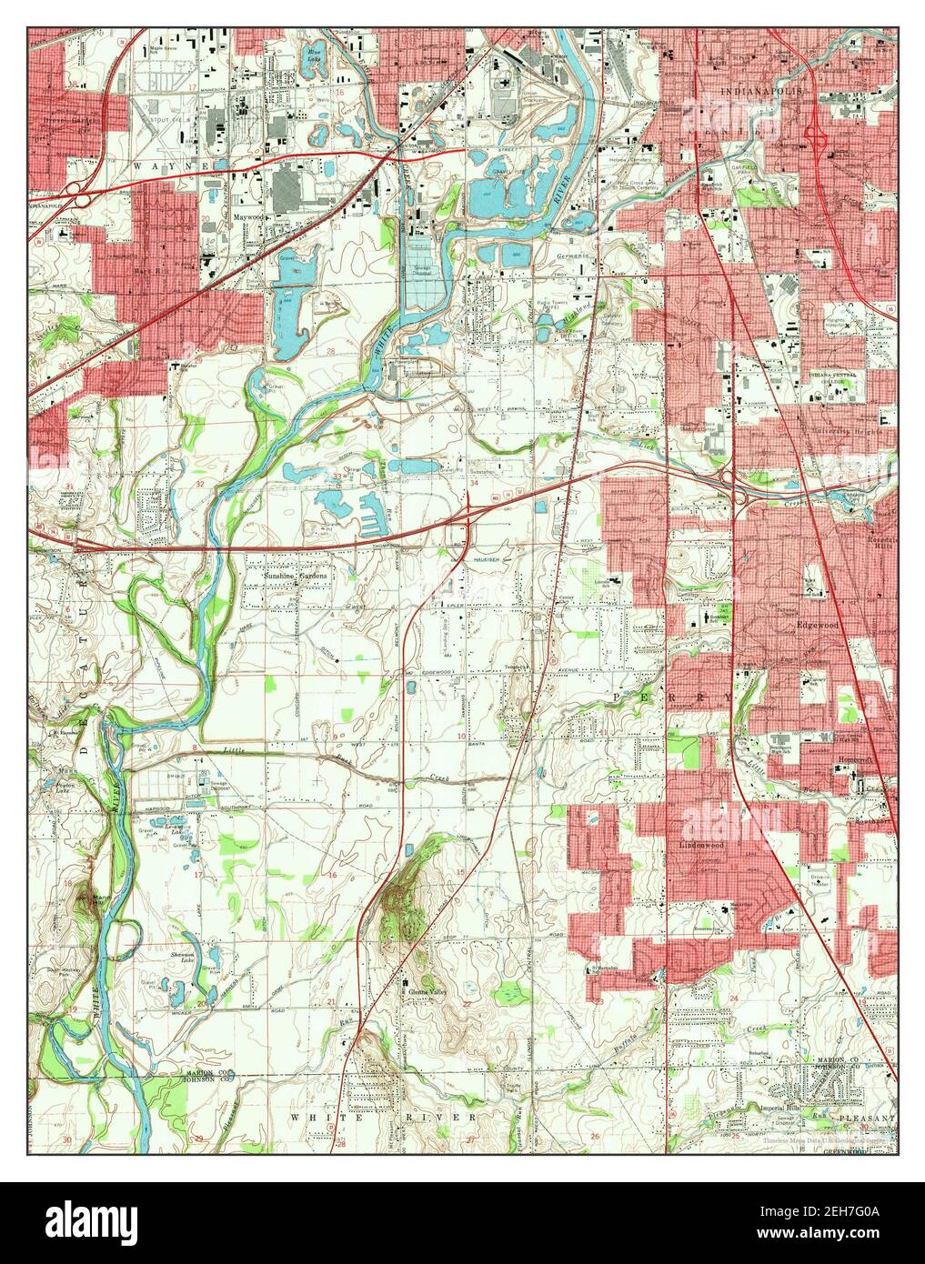 Maywood, Indiana, map 1967, 1:24000, United States of America by ...