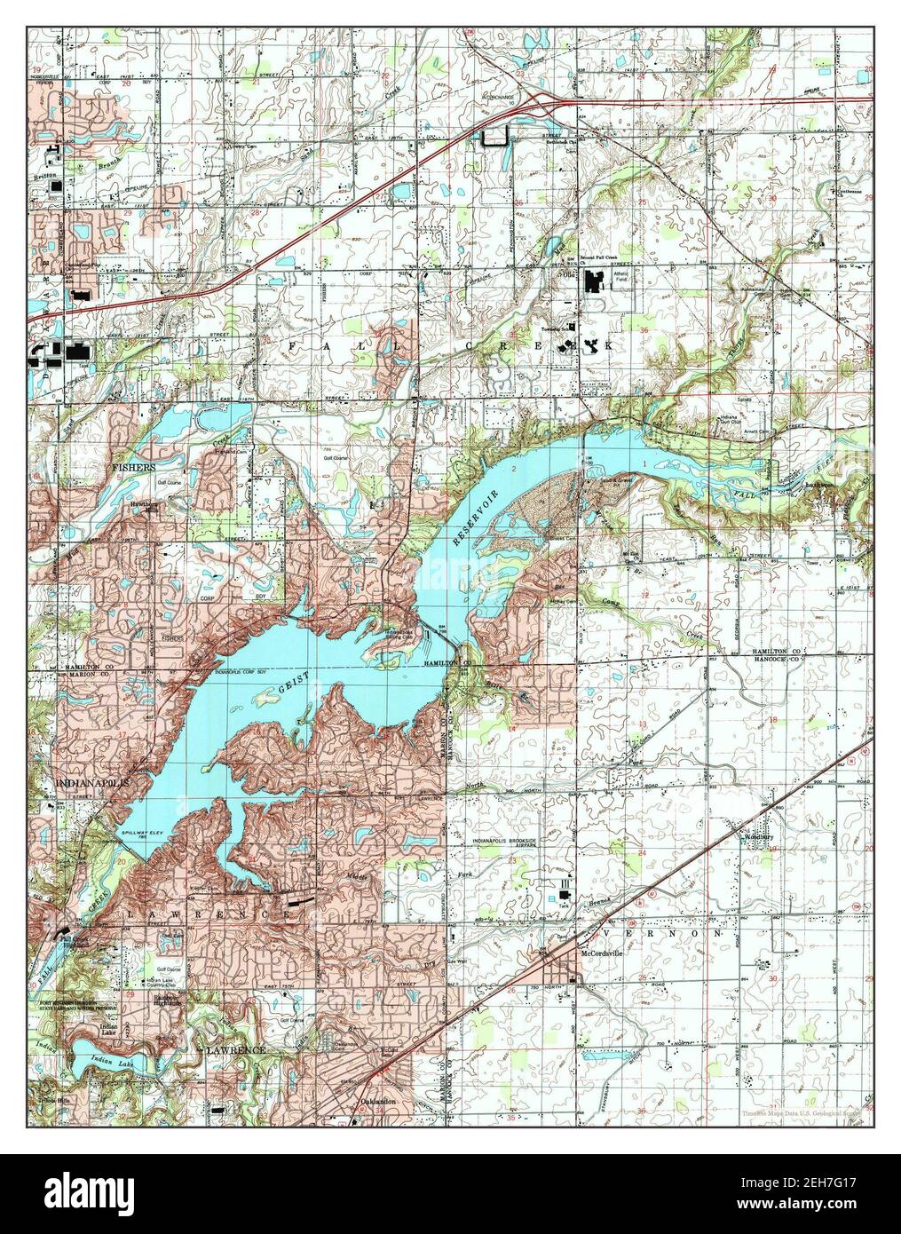 Mc Cordsville, Indiana, map 1998, 1:24000, United States of America by ...