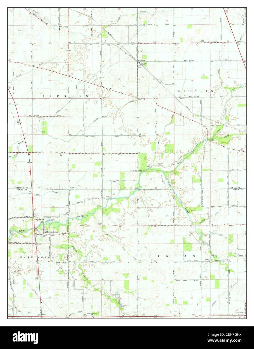 Mechanicsburg map Cut Out Stock Images & Pictures - Alamy