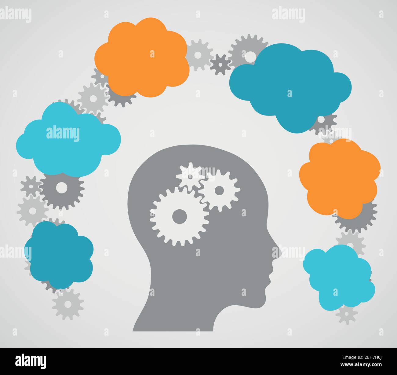 Head Ideas Cogs Stock Vector Image & Art - Alamy