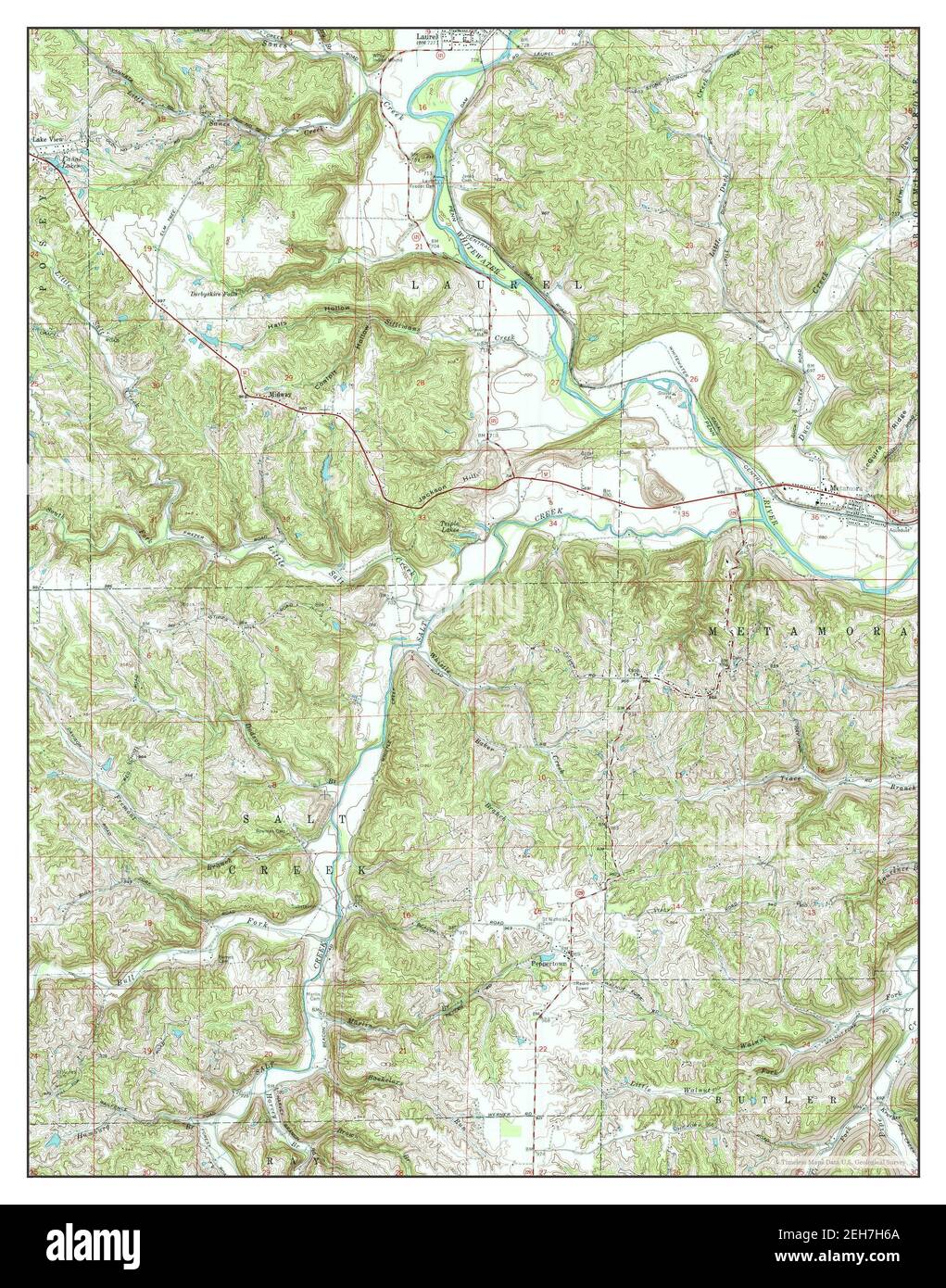 Metamora, Indiana, map 1972, 1:24000, United States of America by ...